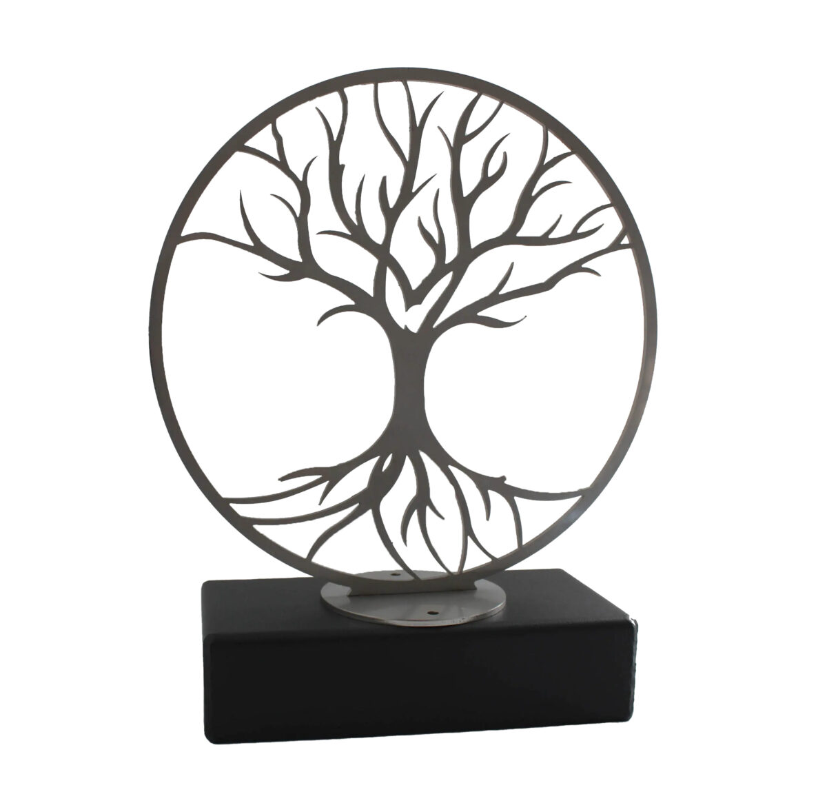 Tree of Life - Stainless with black box Cremation Urn ⋆ Art-Memorials.com