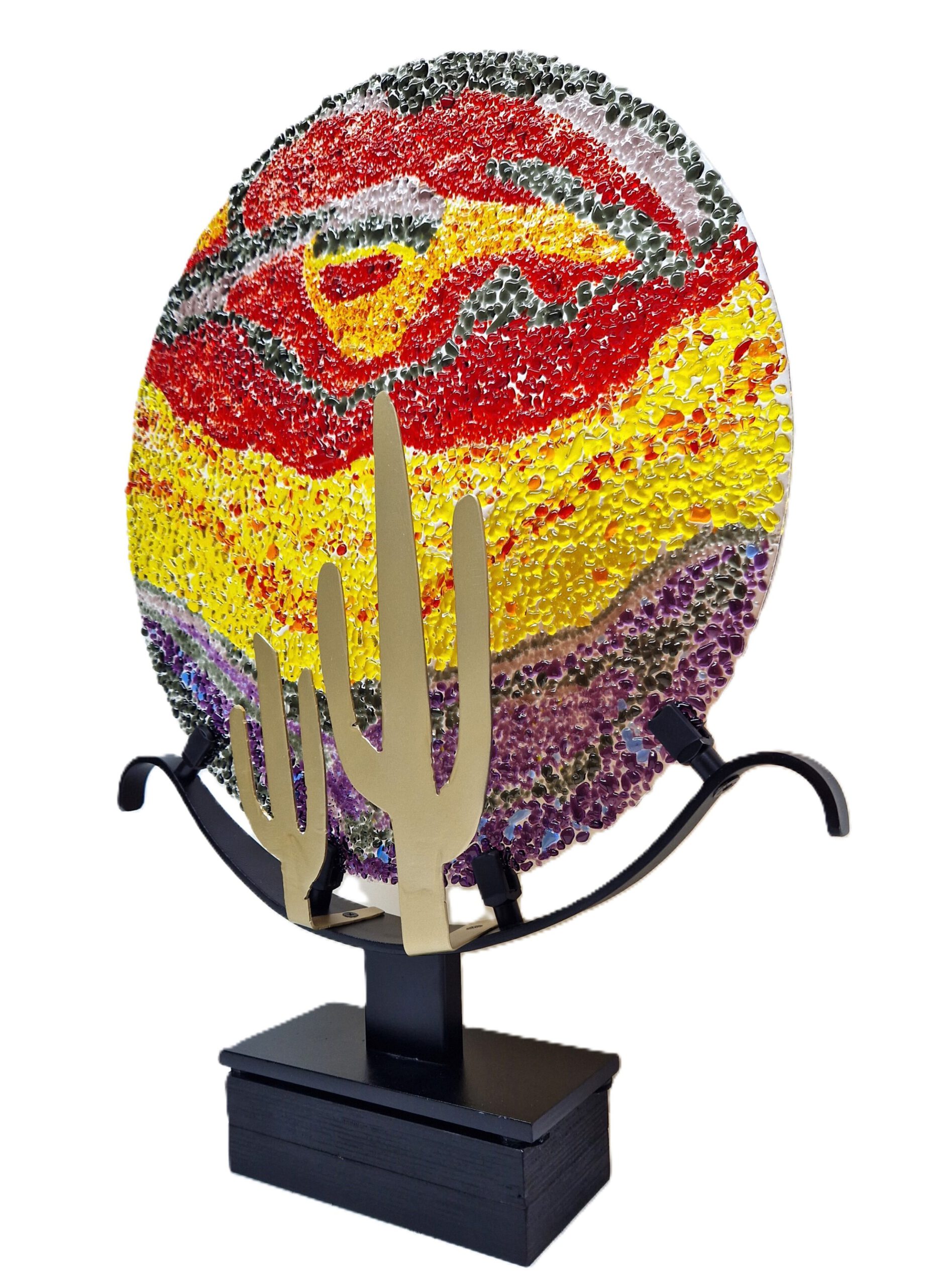Colorful Glass Urn "Sunset" for Sale Unique Memorial Art